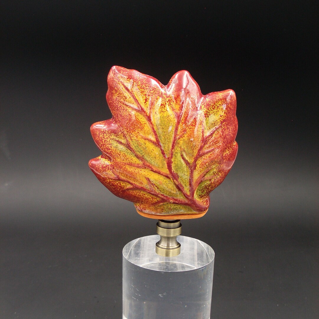 Custom Lamp Finial Featuring a Hand Painted Fall Maple Leaf - Etsy