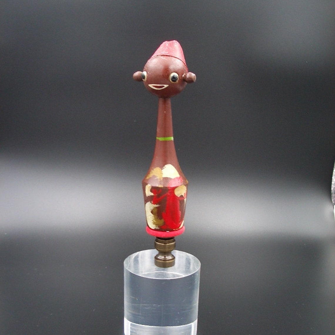 Custom Lamp Finial With a Tall Wood Hand Made Moroccan Man - Etsy