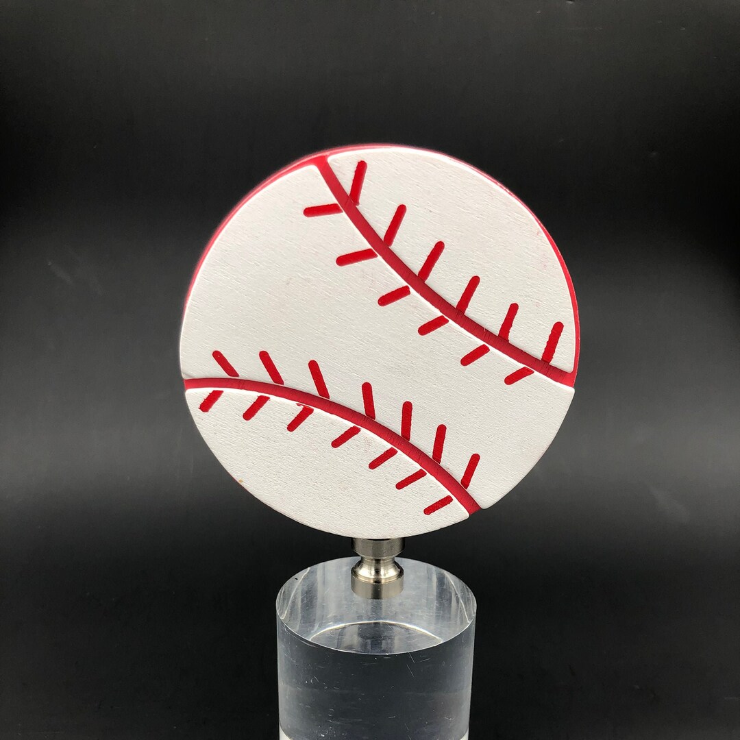 Custom Lamp Finial Featuring a Die Cut Baseball - Etsy
