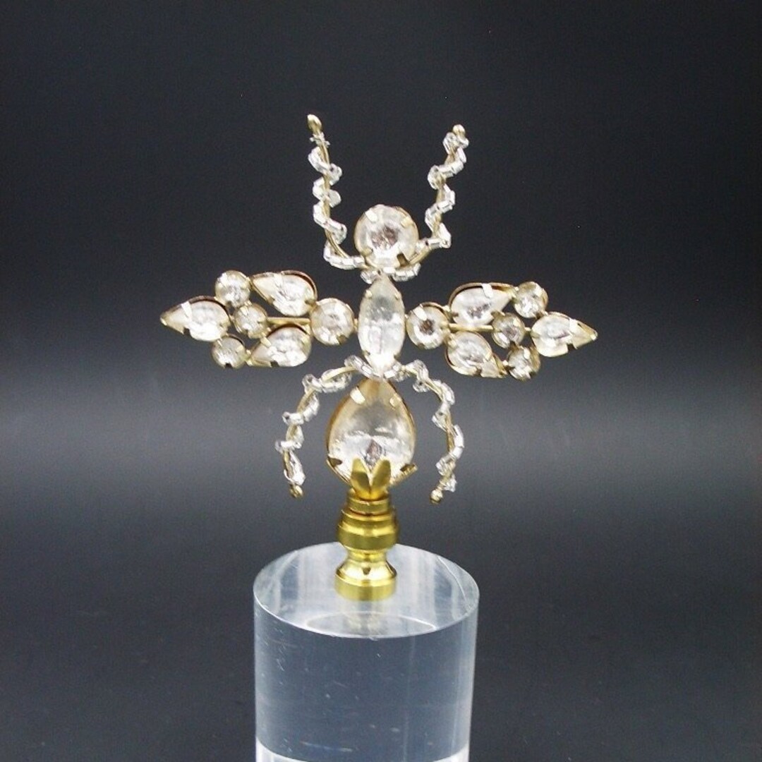 Custom Lamp Final Featuring a Clear Rhinestone Encrusted Bumble Bee - Etsy