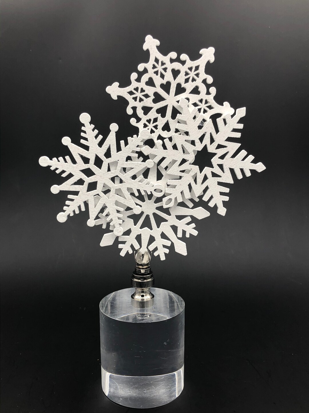 Custom Christmas Lamp Finial With a Layered Collage of 4 Different ...