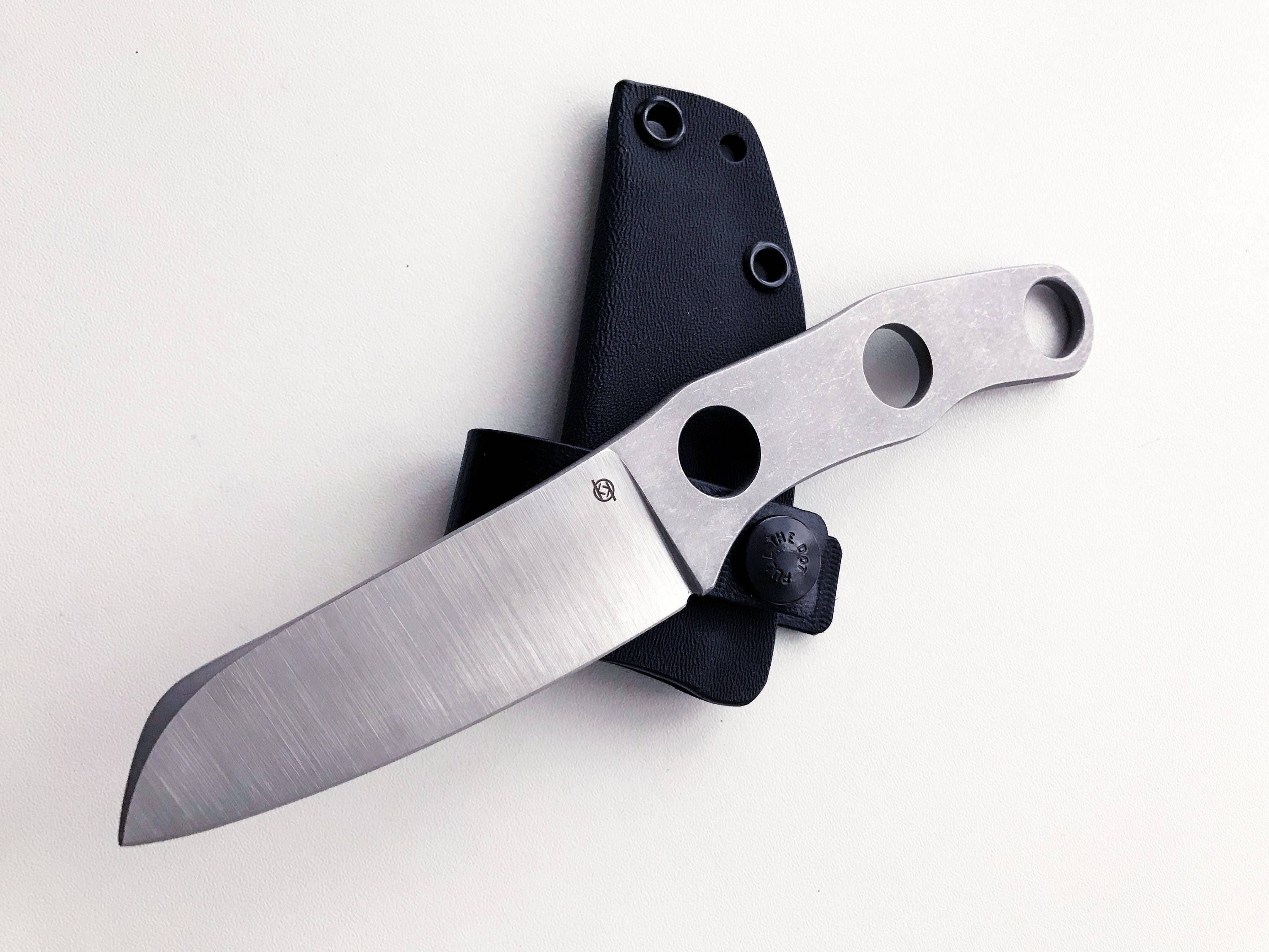 Skeleton knife Handcrafted knife Fulltang Sheepfoot Kydex | Etsy