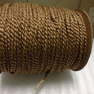 Fancy Gold Rope Braid Cord Trim 3/8 10mm Diameter 3 Ply BY THE YARD - Etsy