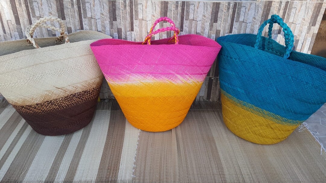 Large Handmade Colombian Basket Bag Made of Eco-friendly Straw - Etsy