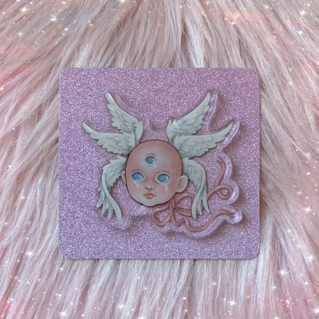 Crying Angel Acrylic Pin - Etsy Canada