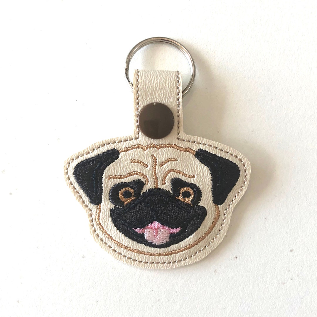 Pug Face Key Fob or Key Chain - Etsy