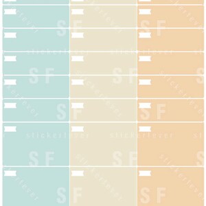 Solid Color Block Hourly Planner Sticker Boxes With Time Slot - Etsy