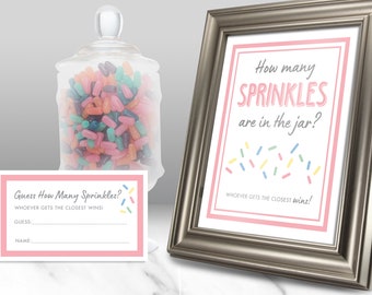 Guess How Many Sprinkles Baby Shower Guessing Game Baby Shower Game ...