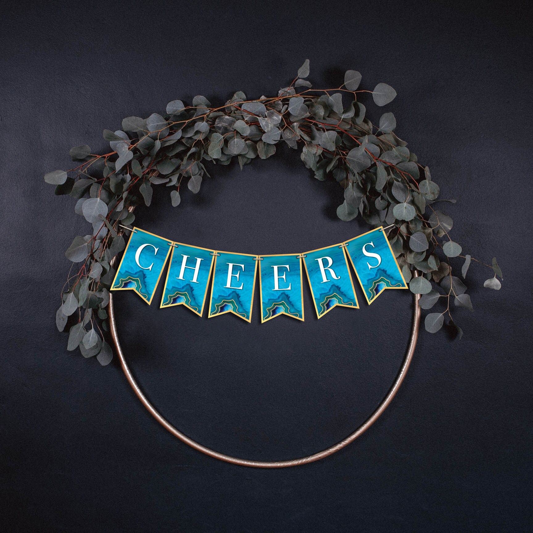 Custom Geode Crystal Printable Banner / Printable Decorations - Etsy