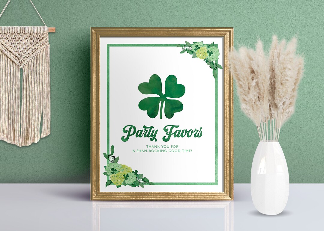 Saint Patrick's Day Party Favor Sign / Lucky One 1st Birthday Party ...