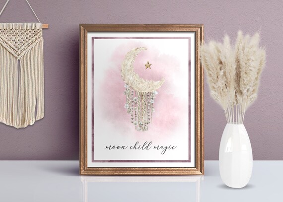 Moon Child Magic Sign / Halloween Moon Sign / Halloween Party Sign ...