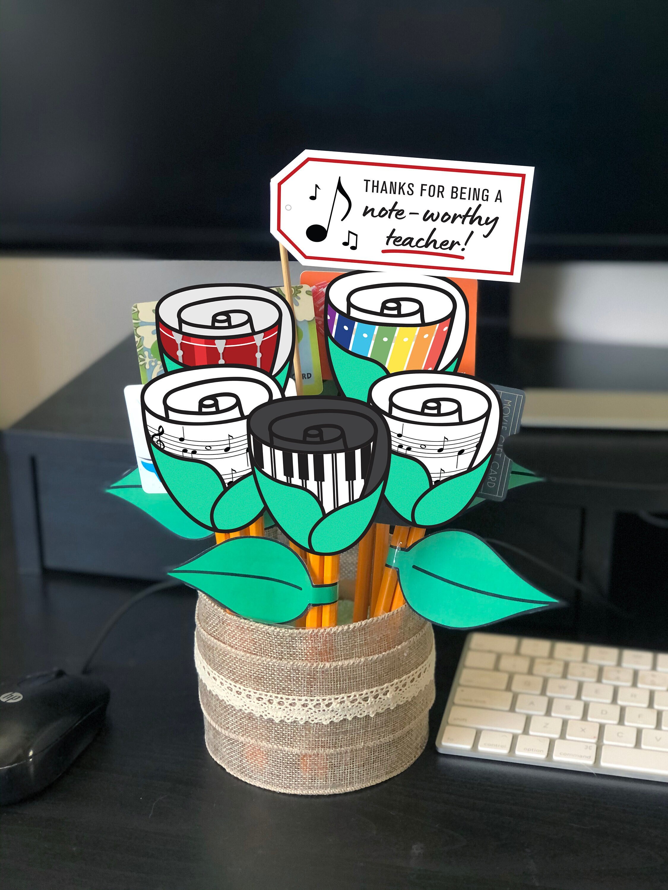 DIY Music Bouquet / Teacher Gift / Musician Gift / Music Teachers Gift ...