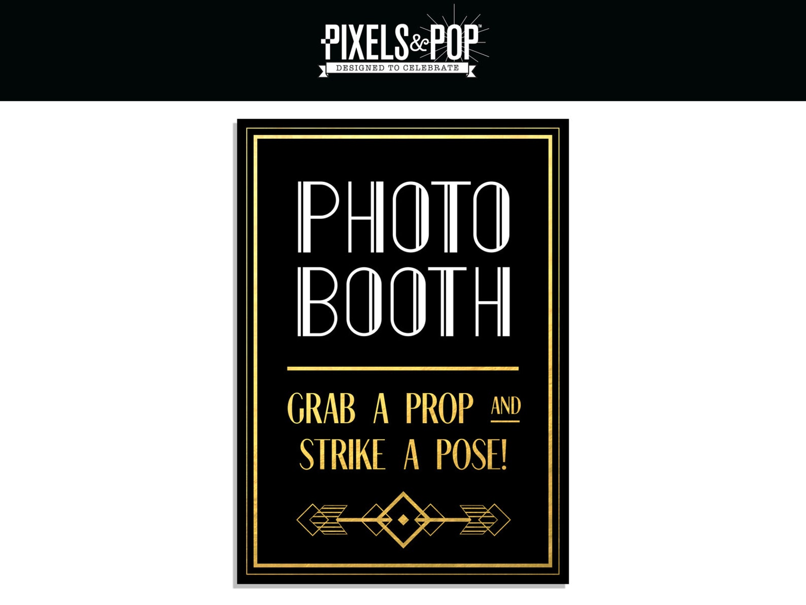 1920s Art Deco Photobooth Sign / Great Gatsby Printable Decorations ...