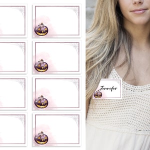 Printable Halloween Name Tags / Pumpkin Name Tags / Halloween Name ...