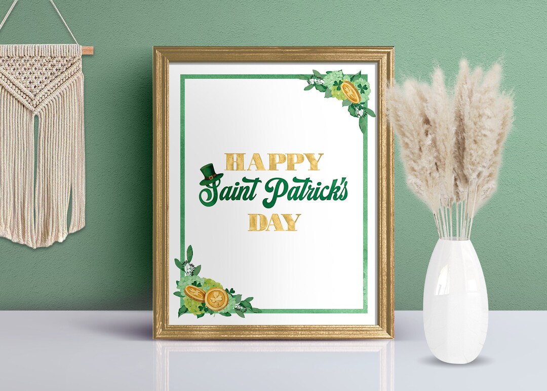 Happy Saint Patrick's Day Sign / Irish / Saint Patrick's Day Decor ...