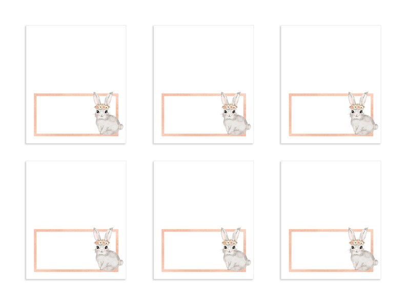 Bunny Tent Cards / Printable Easter Decorations / Boho Easter - Etsy