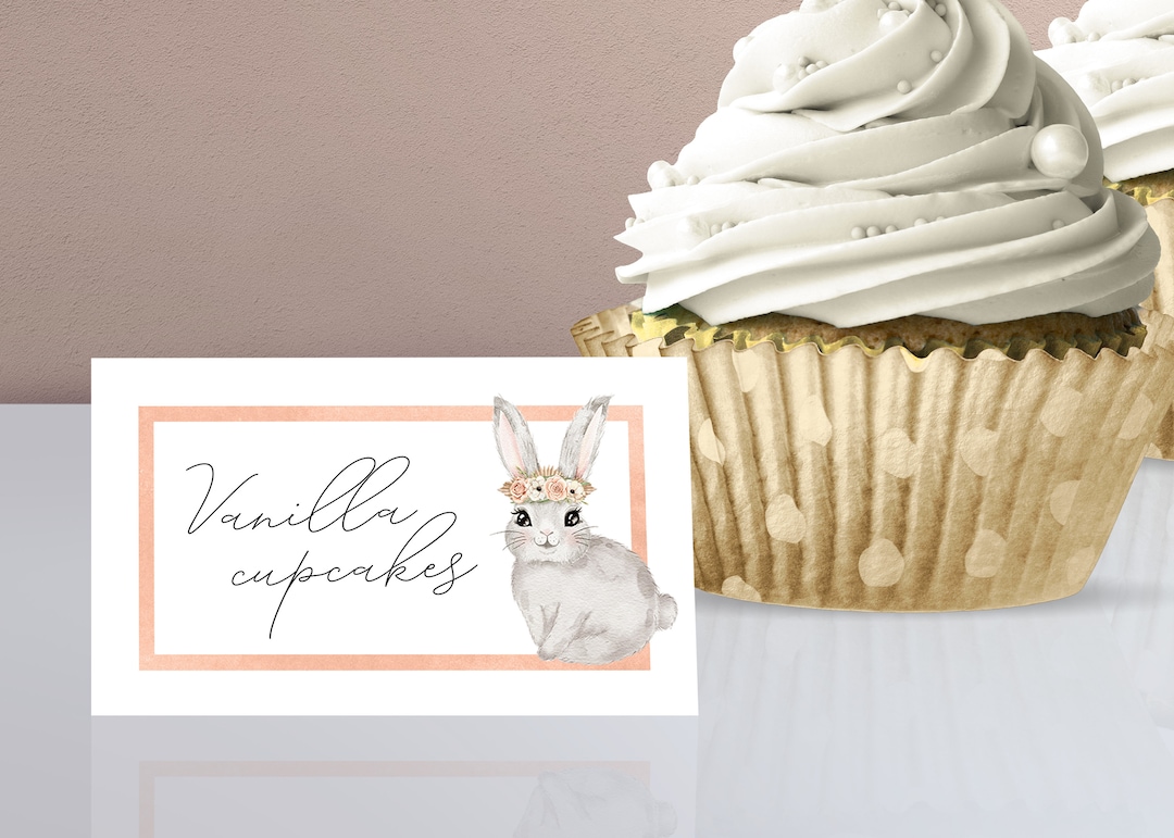 Bunny Tent Cards / Printable Easter Decorations / Boho Easter Place ...