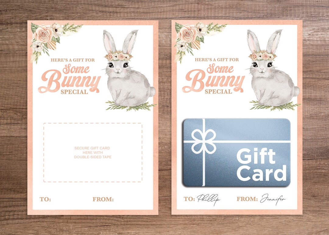 Bunny Gift Card Holder / Some Bunny is One Gift Card / Printable Gift ...