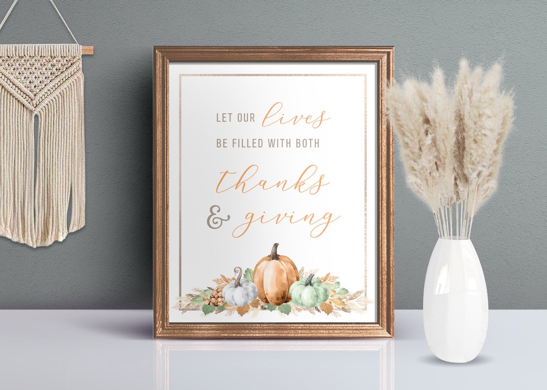 Thanksgiving Sign / Friendsgiving Decorations / Printable Fall - Etsy