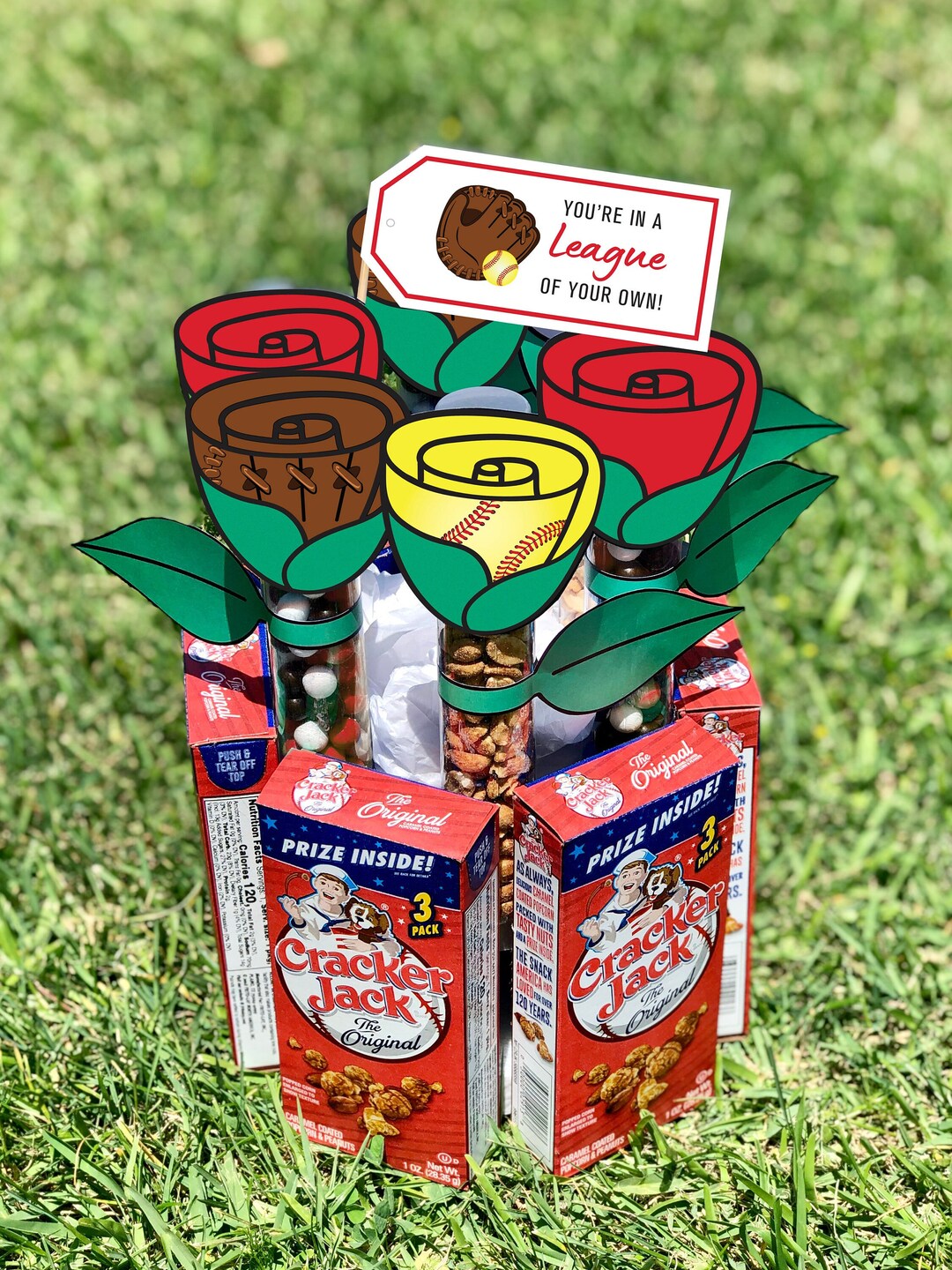 DIY Softball Bouquet: Candy Bouquet / Gift Card Bouquet / Valentines ...