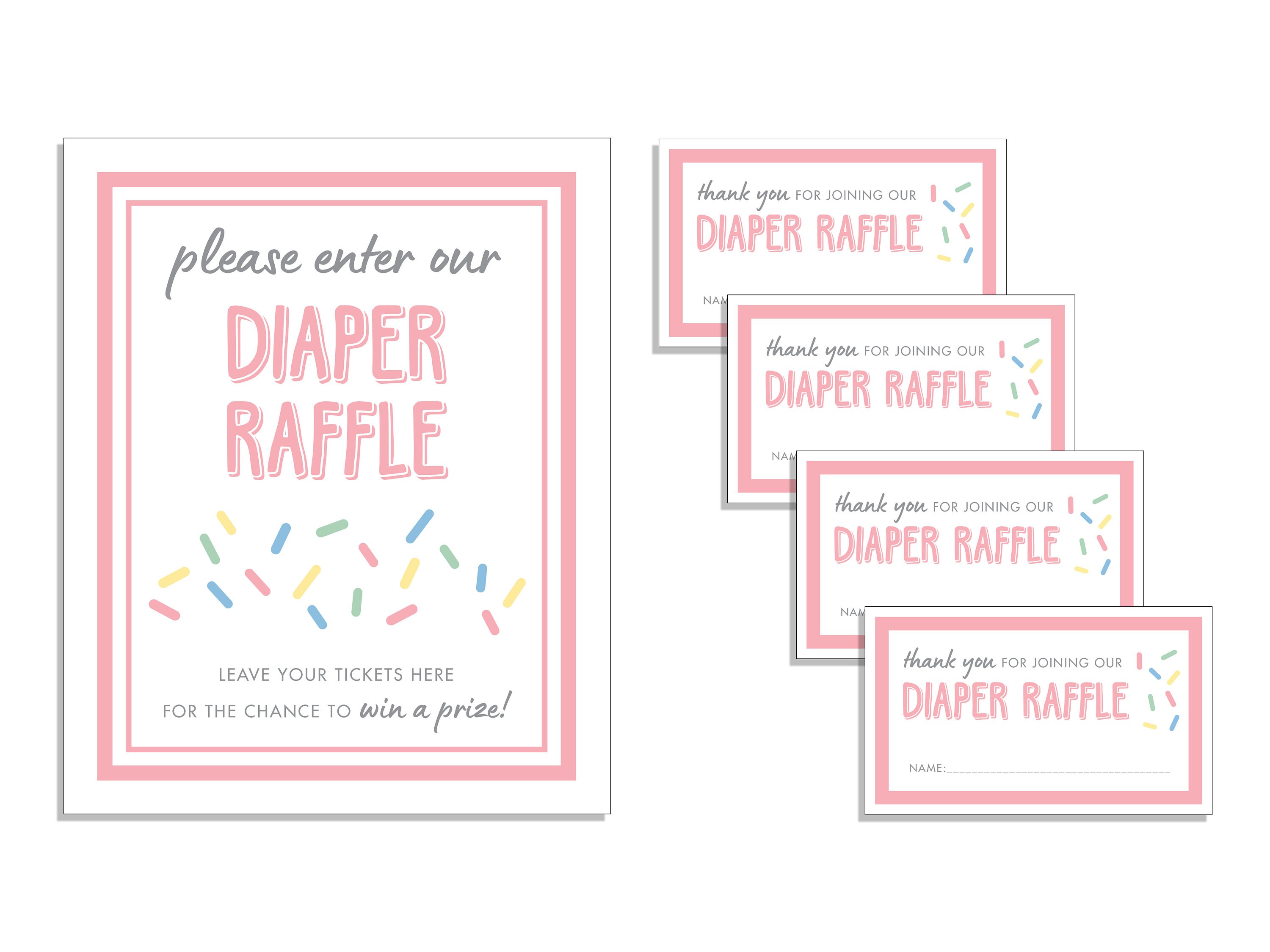 Sprinkle Diaper Raffle: Baby Shower Game (PDF Download) - Etsy