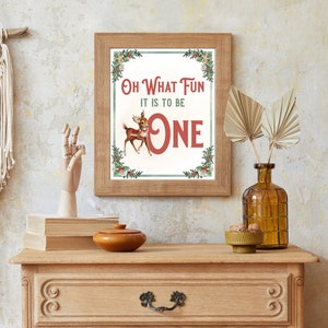 Christmas Oh What Fun It is to Be One Sign / Printable Onederland Sign ...
