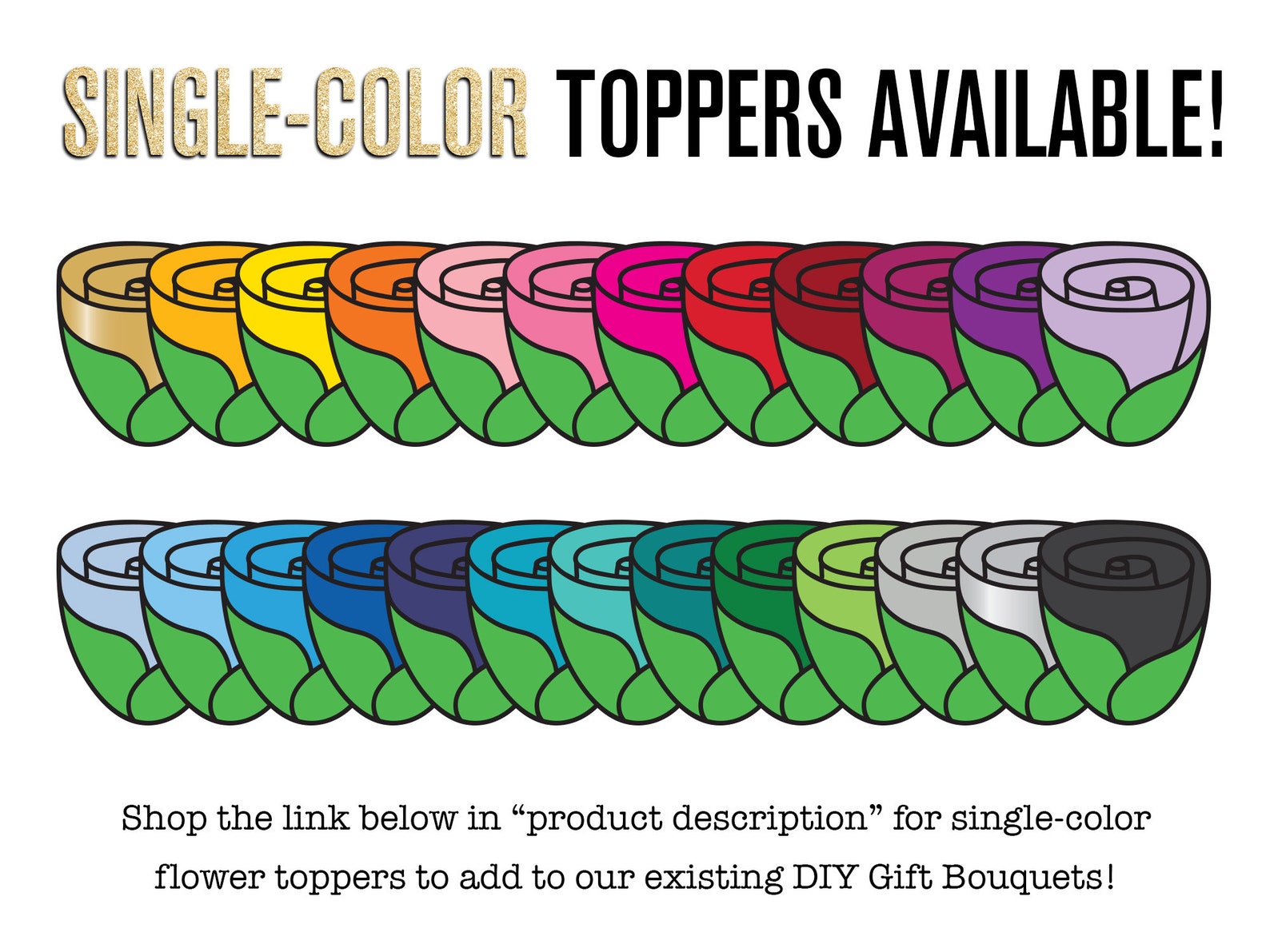 DIY Birthday Gift Card Bouquet: Printable Rose Toppers & Leaf Wraps ...