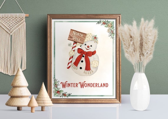 Christmas Sign / Winter Wonderland Sign / Christmas Party Sign - Etsy ...