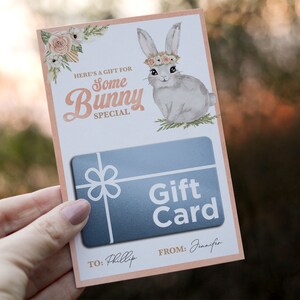 Bunny Gift Card Holder / Some Bunny is One Gift Card / Printable Gift ...
