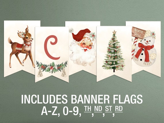Custom Christmas Printable Banner / Christmas Party Banner / Printable ...