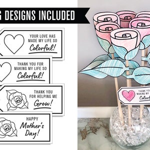 DIY Color Me Bouquet / Mothers Day Gift / Coloring Bouquet / Teachers ...
