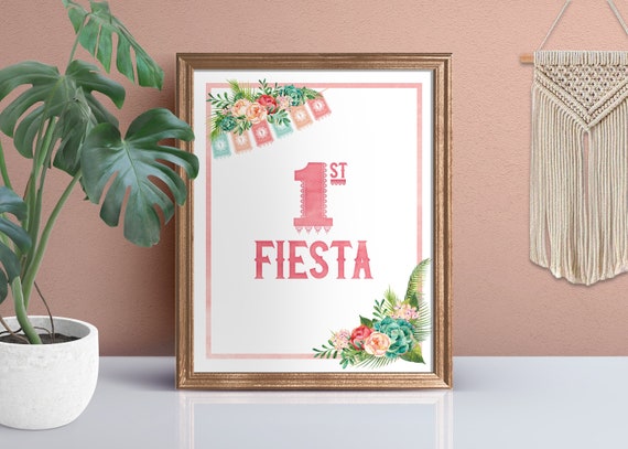 First Fiesta Sign / 1st Birthday Fiesta Sign / First Birthday Fiesta ...