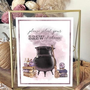 Halloween Coffee Bar Sign / Coffee Sign / Halloween Cauldron Sign ...