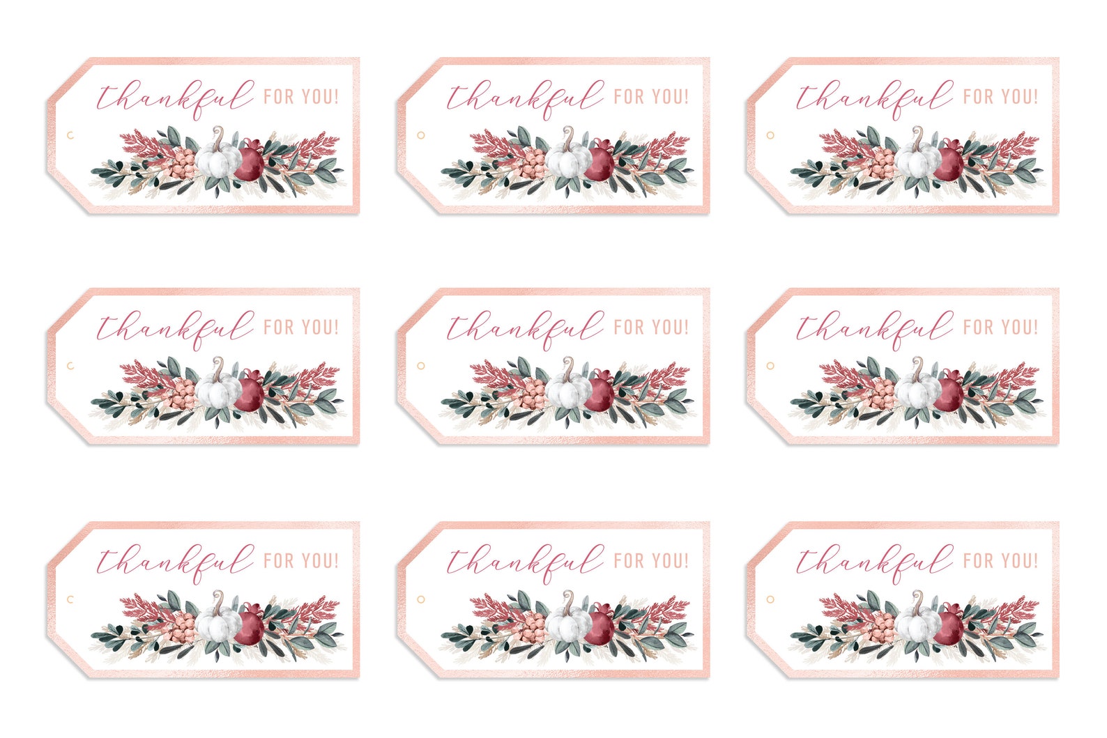 Fall Gift Tags / Printable Fall Decorations / Favor Labels / - Etsy