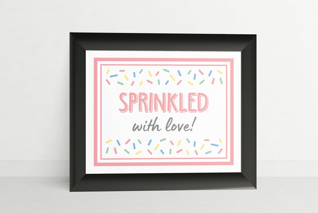 Sprinkled With Love Sign // Baby Shower Decor // Baby Shower Sign ...