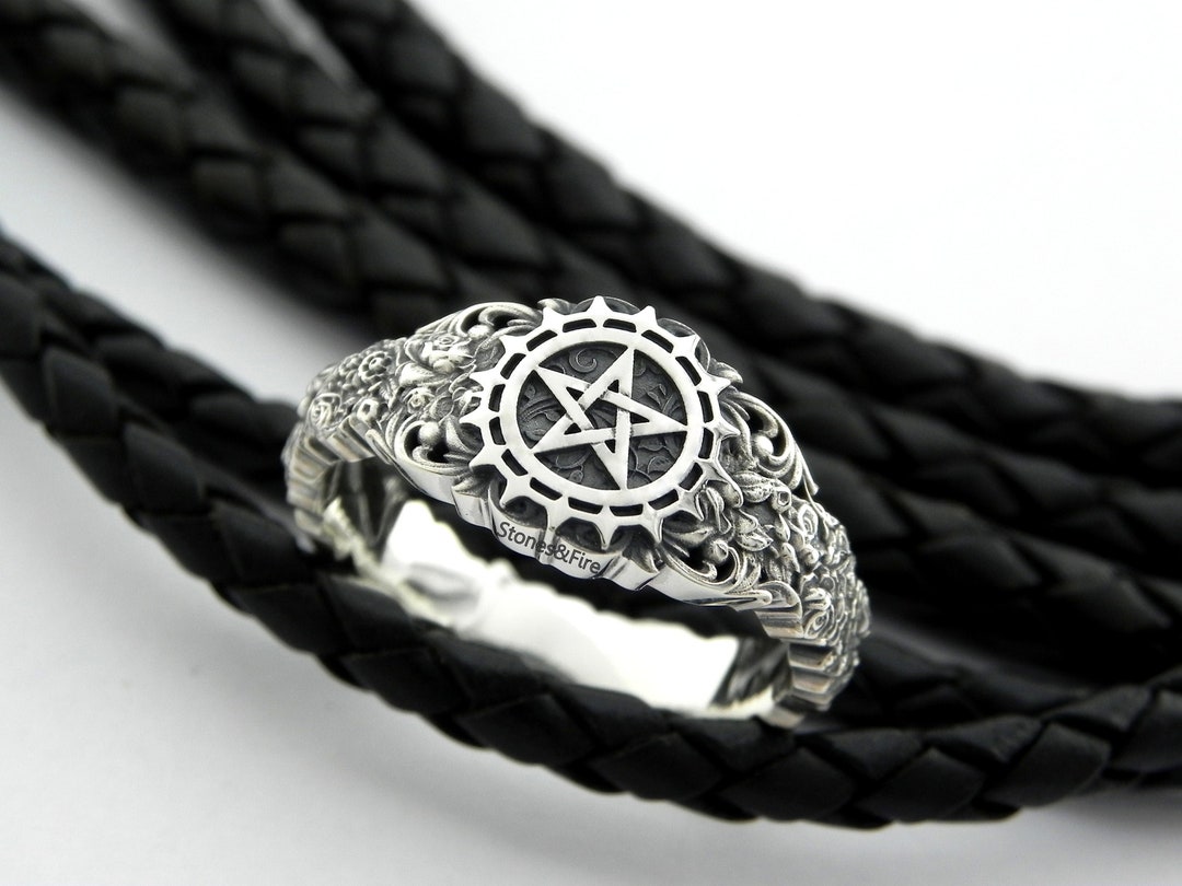 Gothic Pentagram Ring Butler Otaku Accessory-handcrafted - Etsy