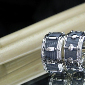 DRUMMERS RING Round Elements_drum Ring_musician Ring_musicain Gift ...
