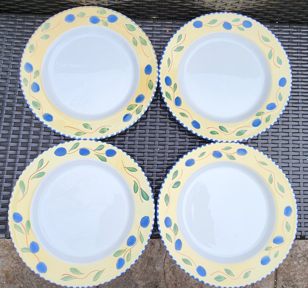 4 Vintage Pier One Palermo Dinner Plates. Made in Italy - Etsy