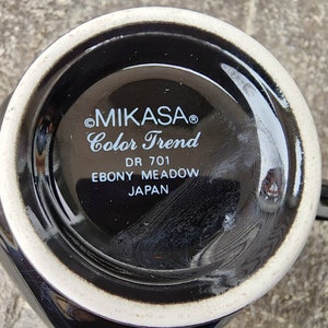 Vintage Mikasa Color Trend Dr 701 Ebony Meadow 4 Cups W/saucers Plus 2 ...