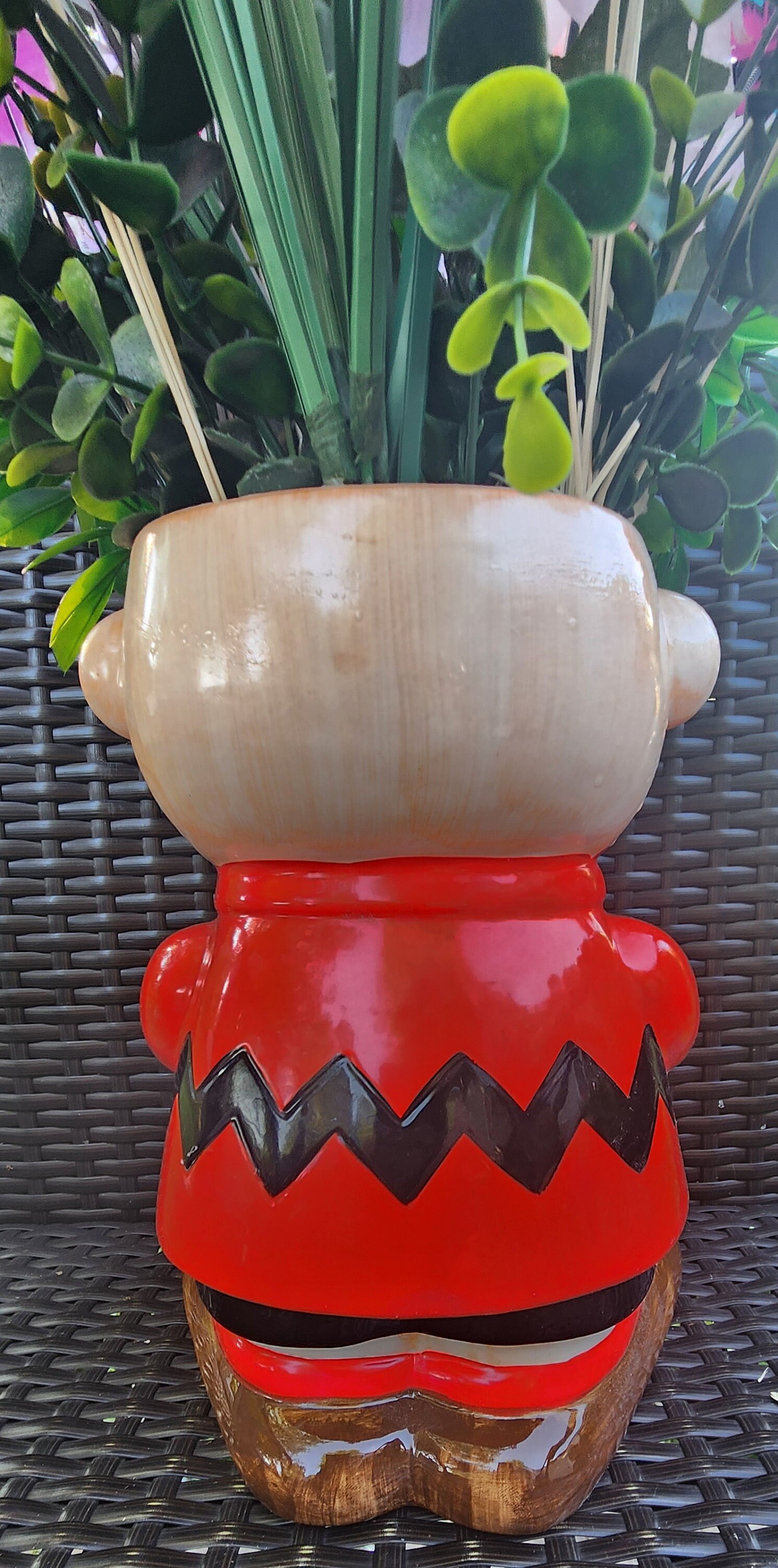 Vintage Charlie Brown Cookie Jar 1974 Upcycled W/ Faux Flowers - Etsy