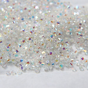 3mm Swarovski CRYSTAL AB Beads 5020 Faceted Helix Bead 6/12/36/72/144/288/720/1440 Pieces ...