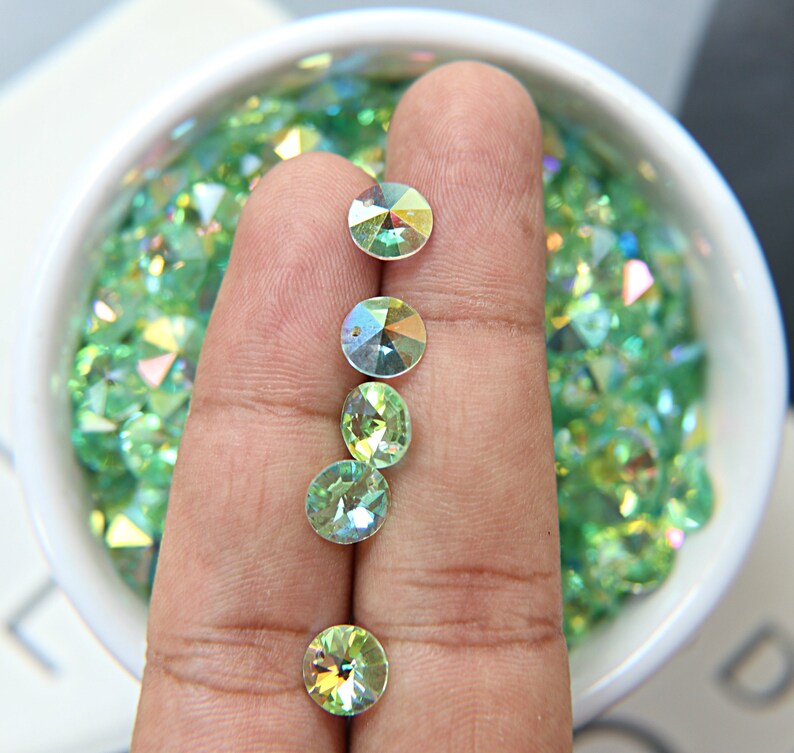 8mm SWAROVSKI 6200 Rivoli Crystal Pendant Beads 17 Colors - Etsy