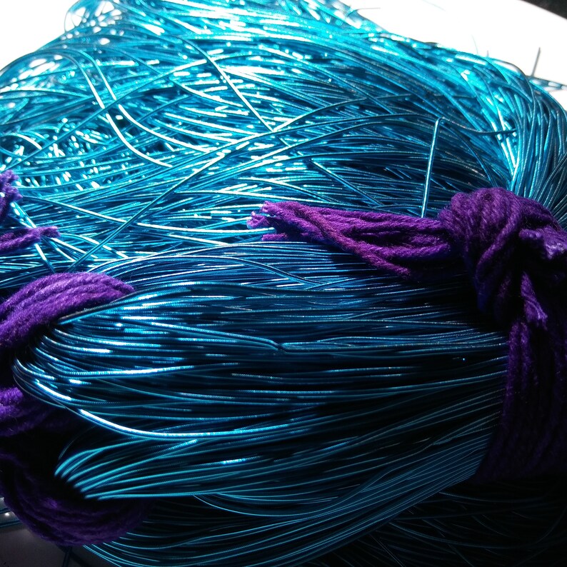 Deep Sky Blue Metallic French Wire, Bullion Gimp Wire (50/100/200/400 ...