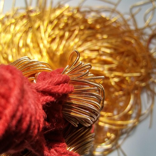 Light Gold Metallic French Wire Bullion Wire Gimp Wire - Etsy