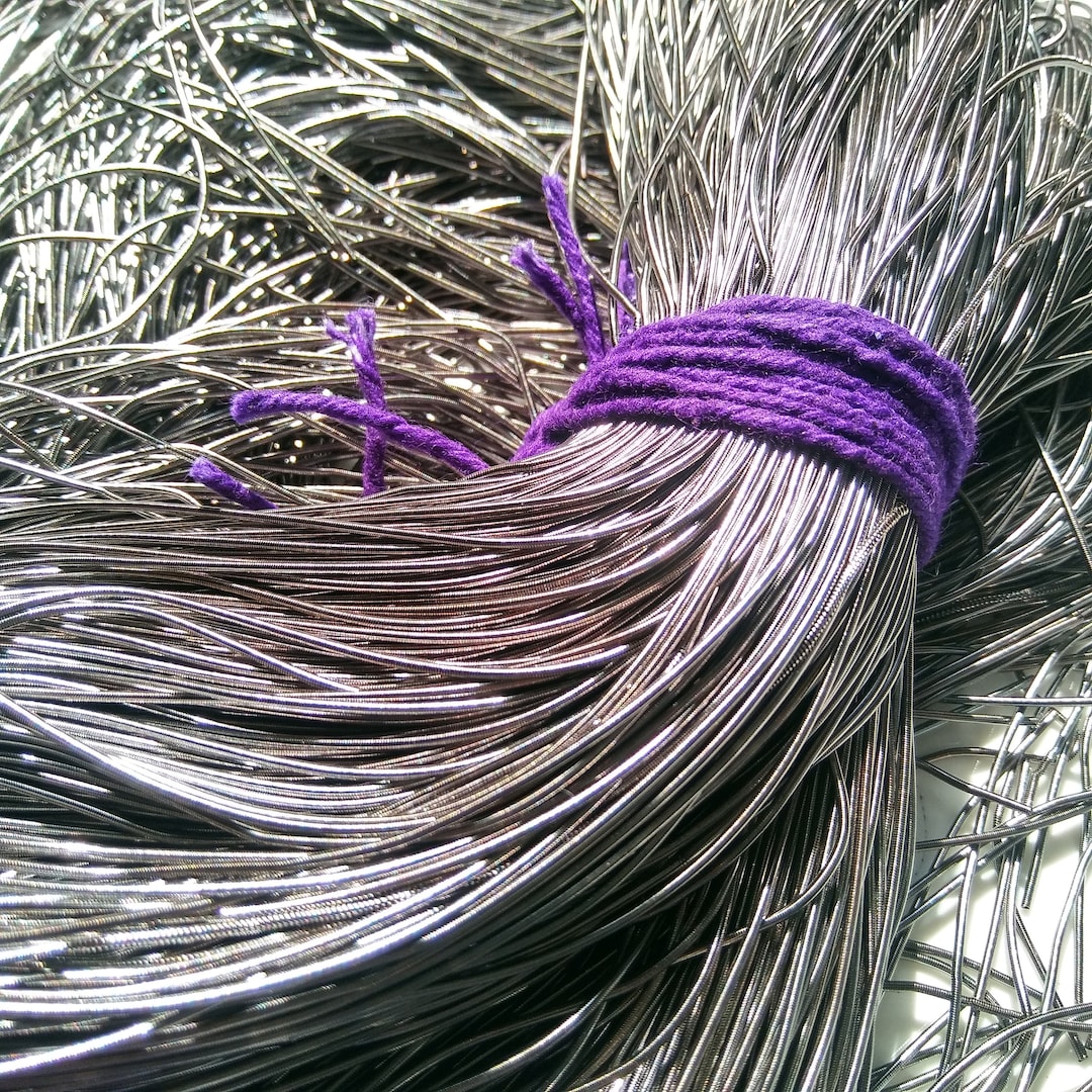 GRAY Metallic French Wire, Bullion Wire, Gimp Wire 50/100/200/400 Grams ...