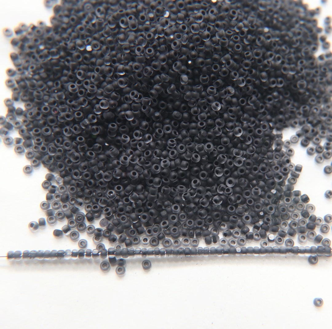 Crystal Matt Black Lined Charlotte Cut Beads 13/0, Jewelry Making - Etsy