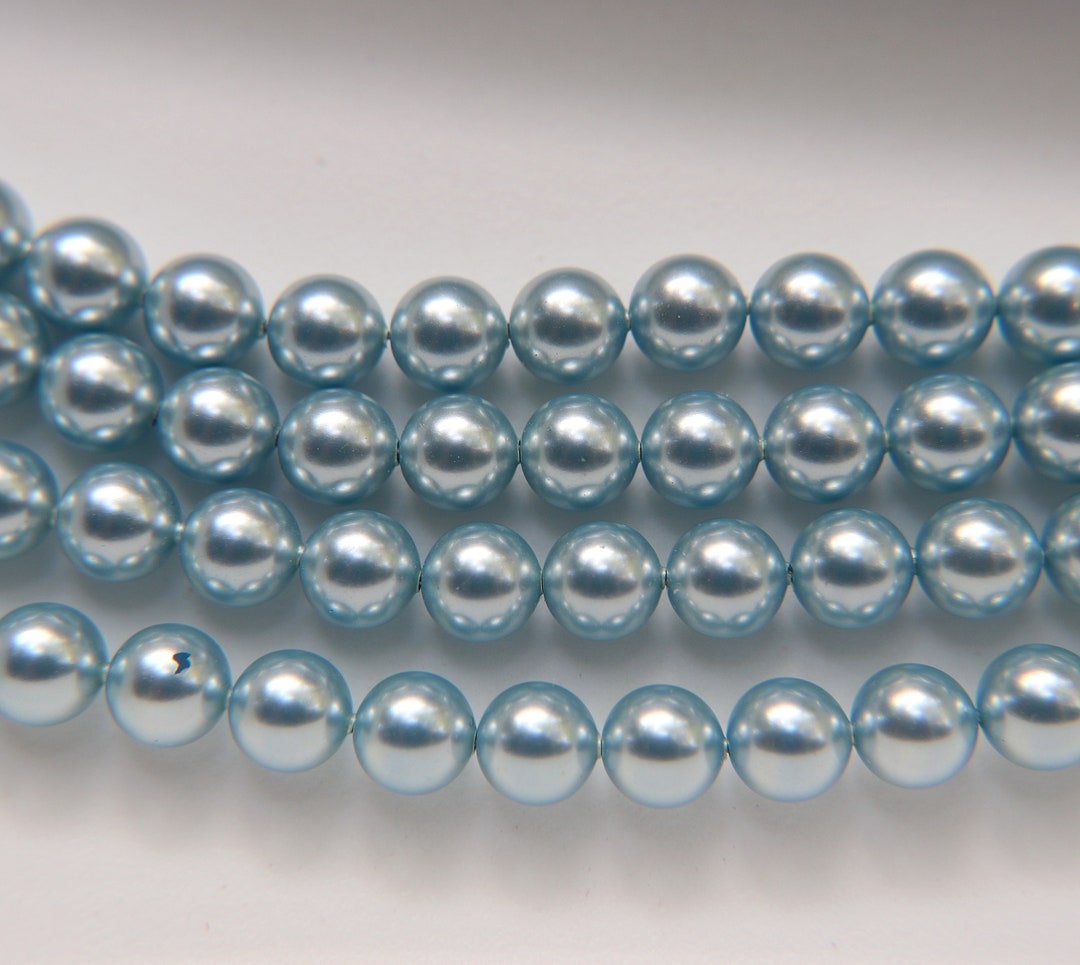 Swarovski® 8mm Crystal Light Blue Pearl Round Pearl Beads Round Pearl ...