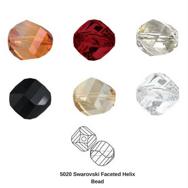 3mm Swarovski Crystal Golden Shadow Beads 5020 Faceted Helix - Etsy