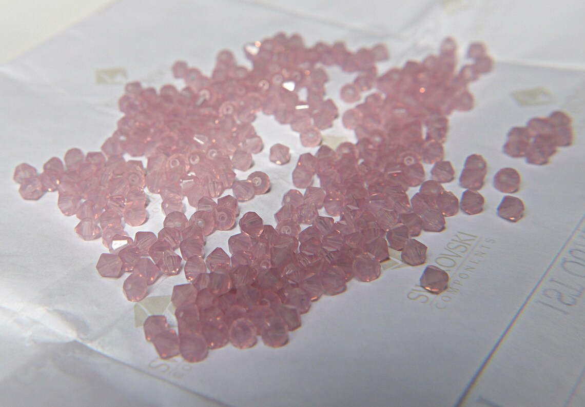 Brick Pink Opal Rose Genuine Czech Bicone 4mm - Etsy