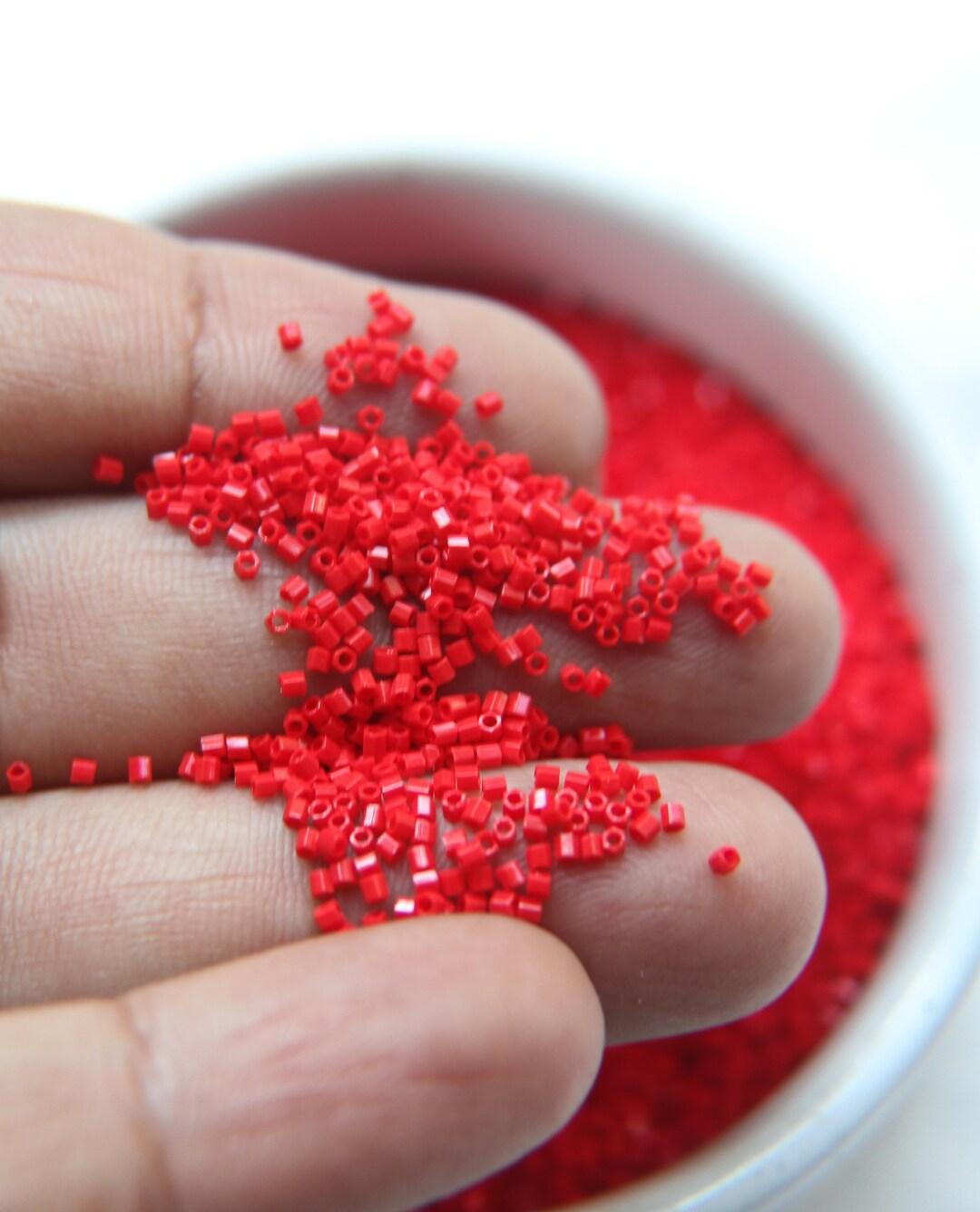 15/0 MIYUKI Hex Red Opaque Japanese Beads 10/20/50/100 Grams Embroidery ...